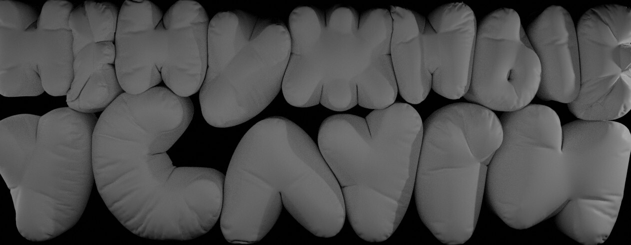 ArtStation - Inflatted letters simulation (advert)