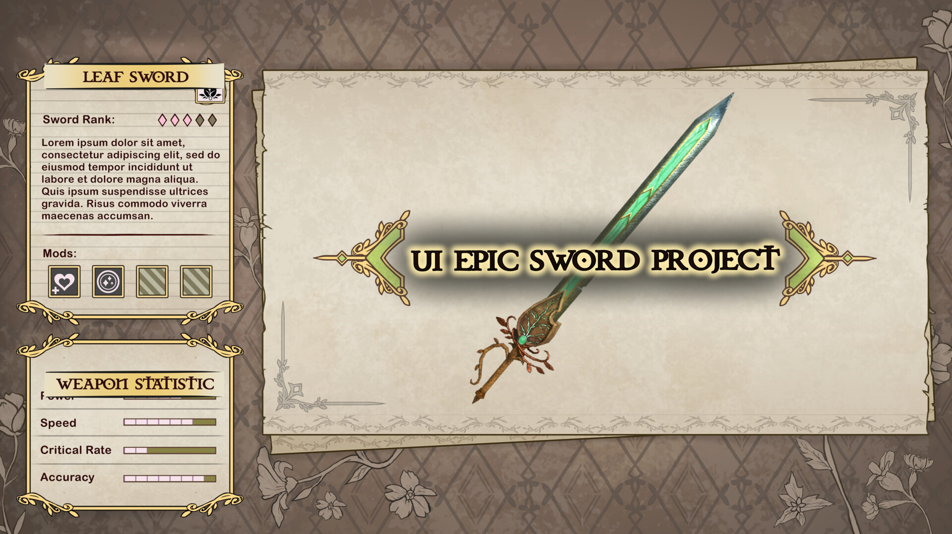 ArtStation - UI Epic sword Project