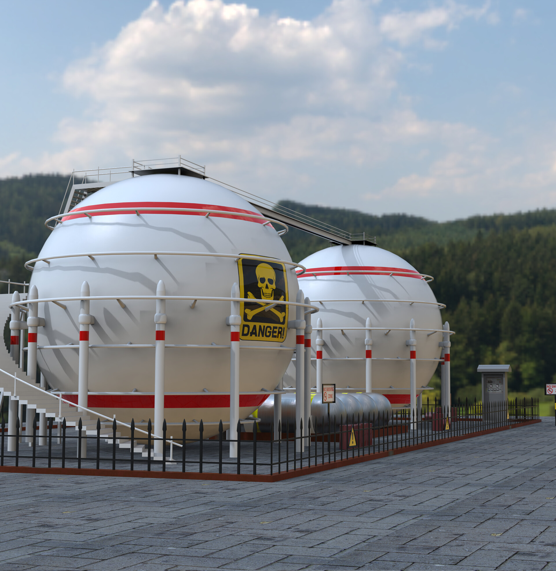 ArtStation - FLAMMABLE LIQUID STORAGE TANKS