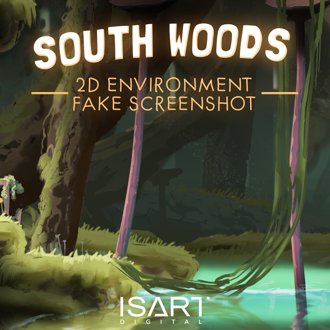 ArtStation - South Woods - 2D Environment Fake Screenshot