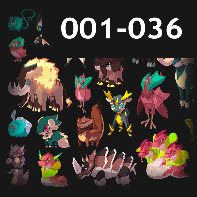 ArtStation - TEMTEM - Character Design (001-036)