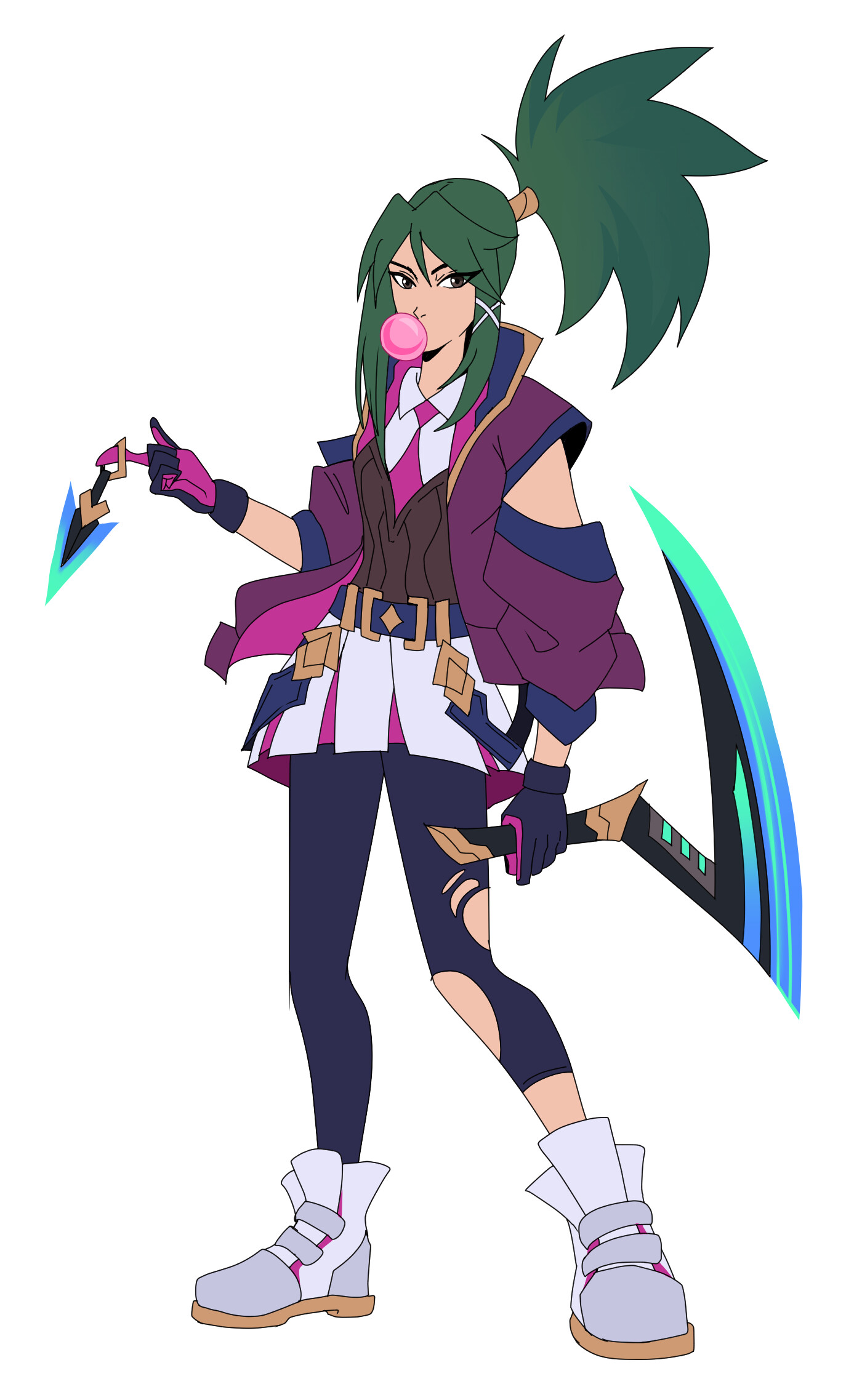 ArtStation - Fan Concept — Battle Academia Akali, Kennen, Vex