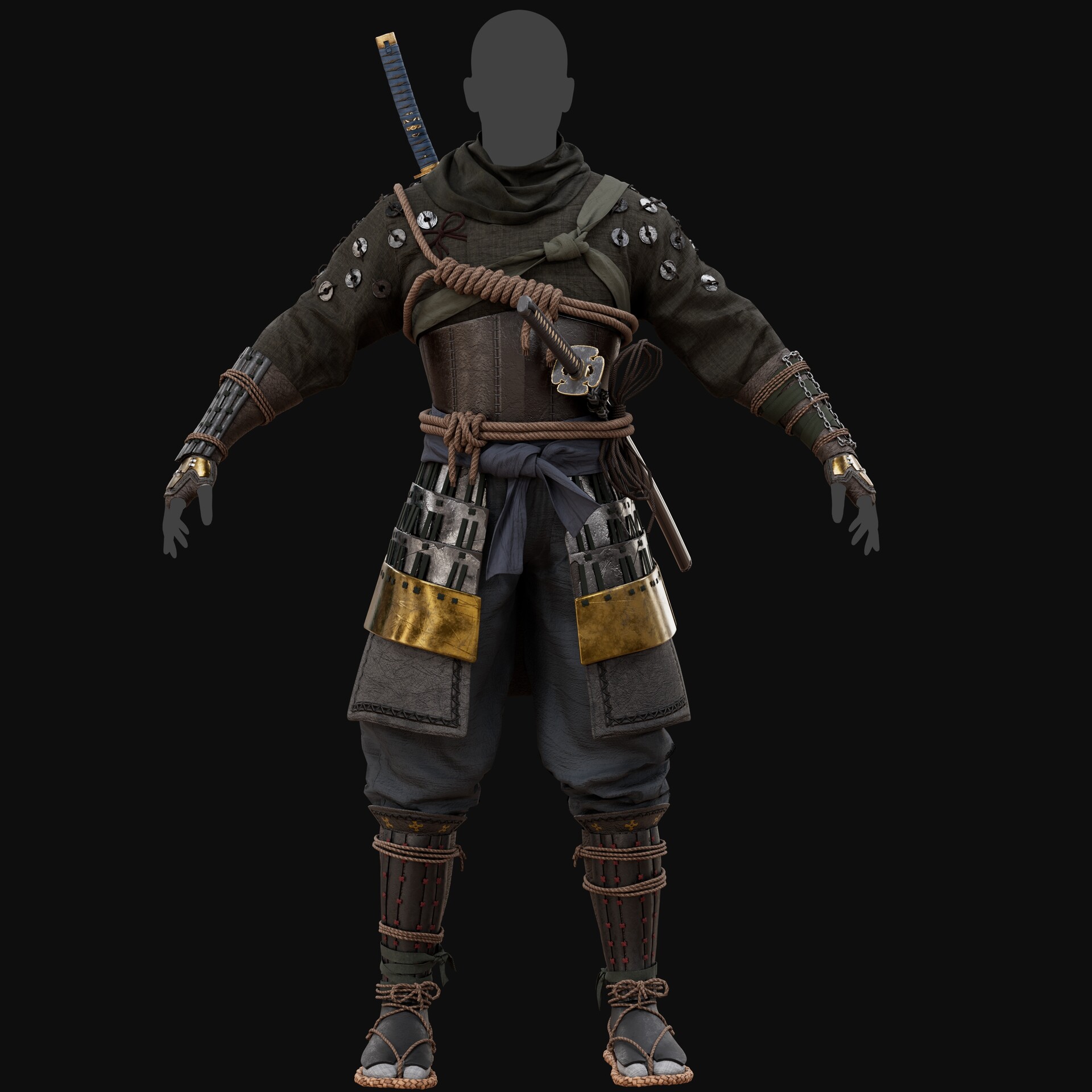 ArtStation - Samurai Outfit (Ghost of tsushima)