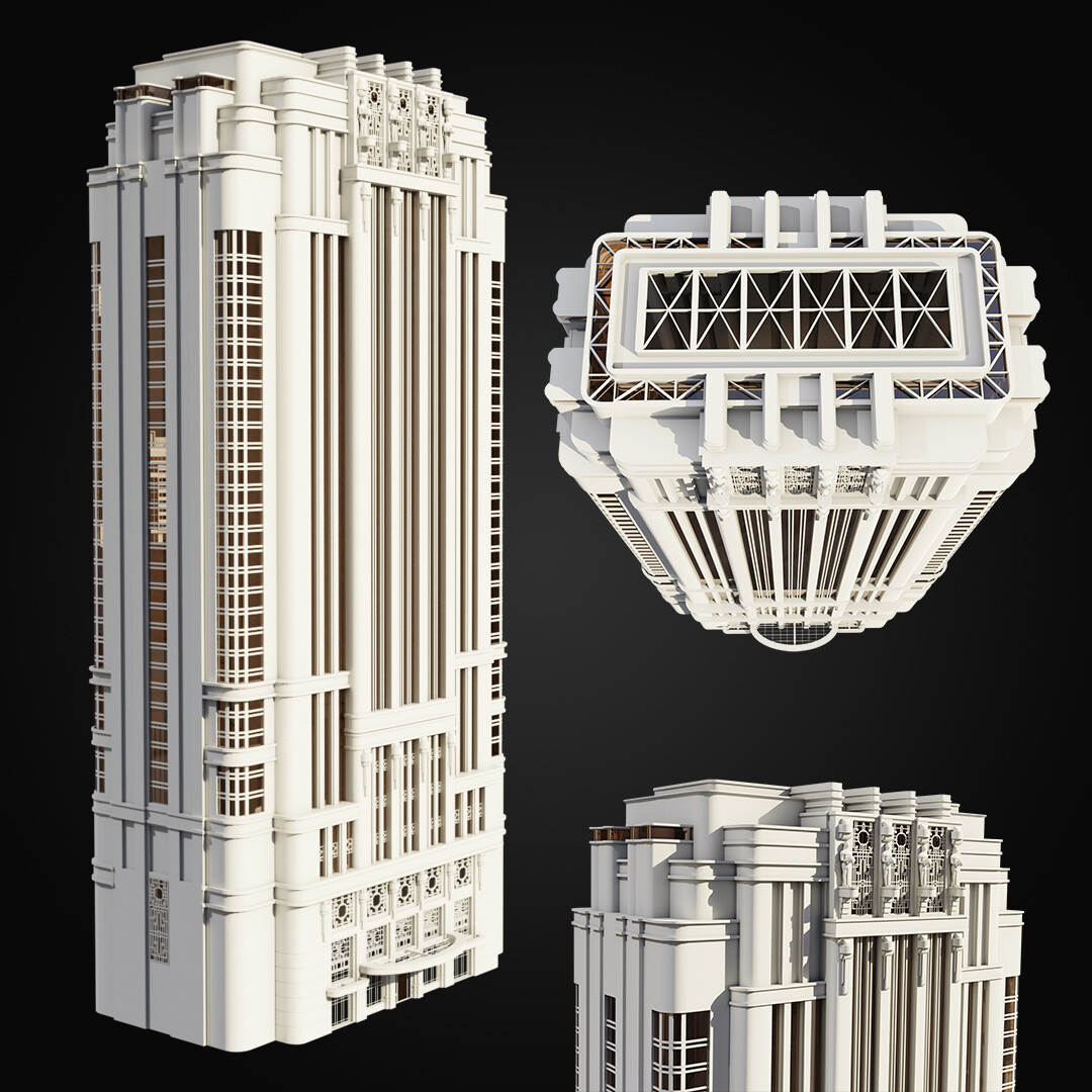 ArtStation - High Detailed Modern City Building Model Pack