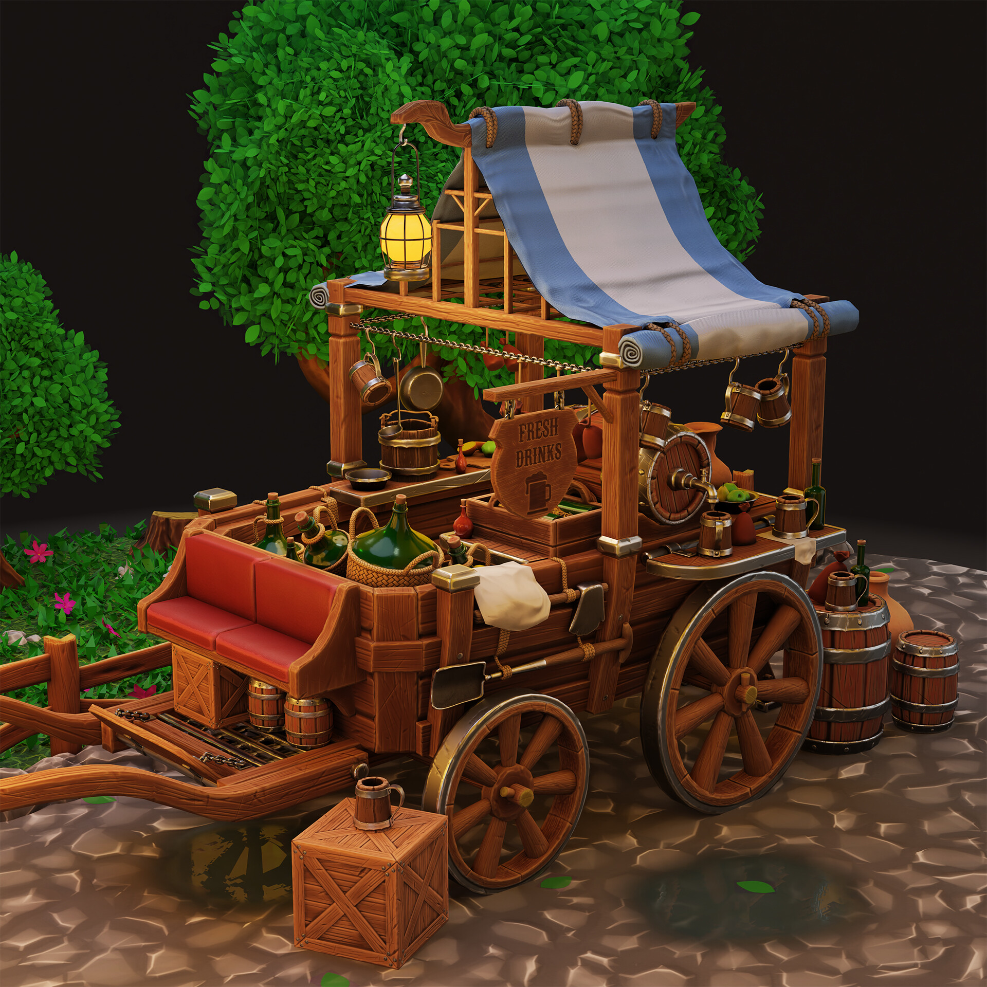 ArtStation - Stylized Wagon