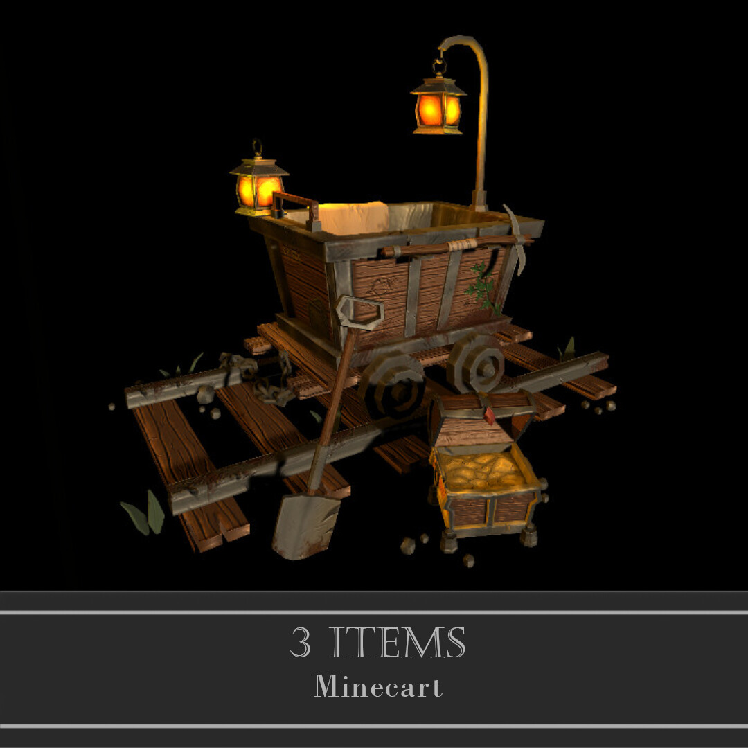 ArtStation - Minecart 3D