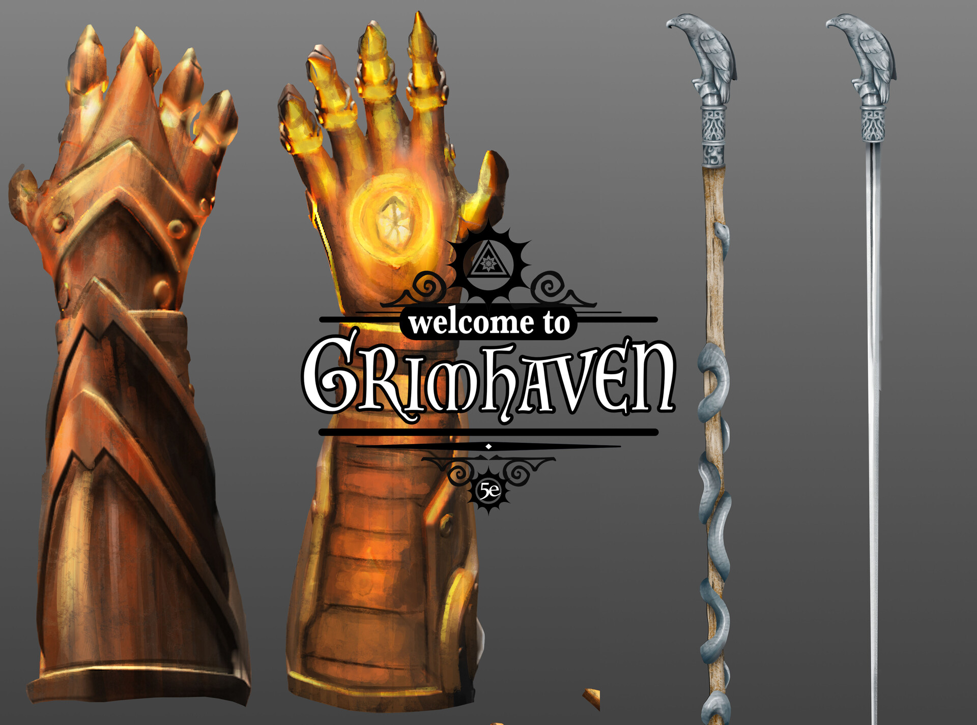 ArtStation - Magical Item Designs - Grimhaven Book Illustration