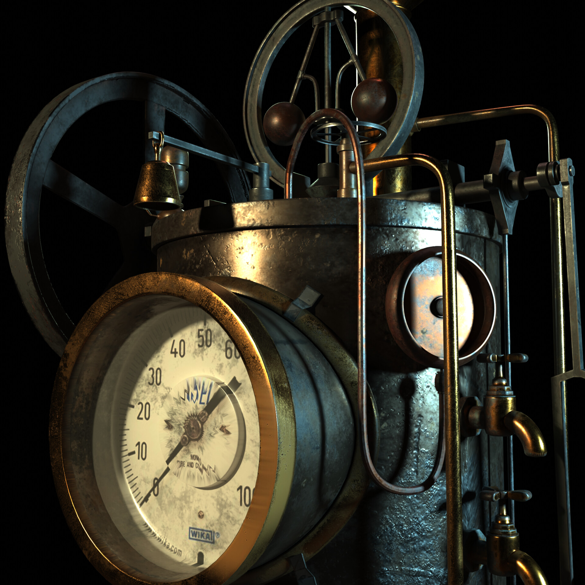 ArtStation - Mechanical Clock Barometer 2