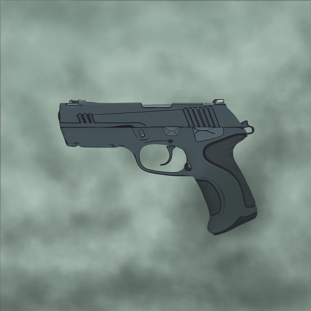 ArtStation - Pistol Stylized Texture (Valorant Classic)