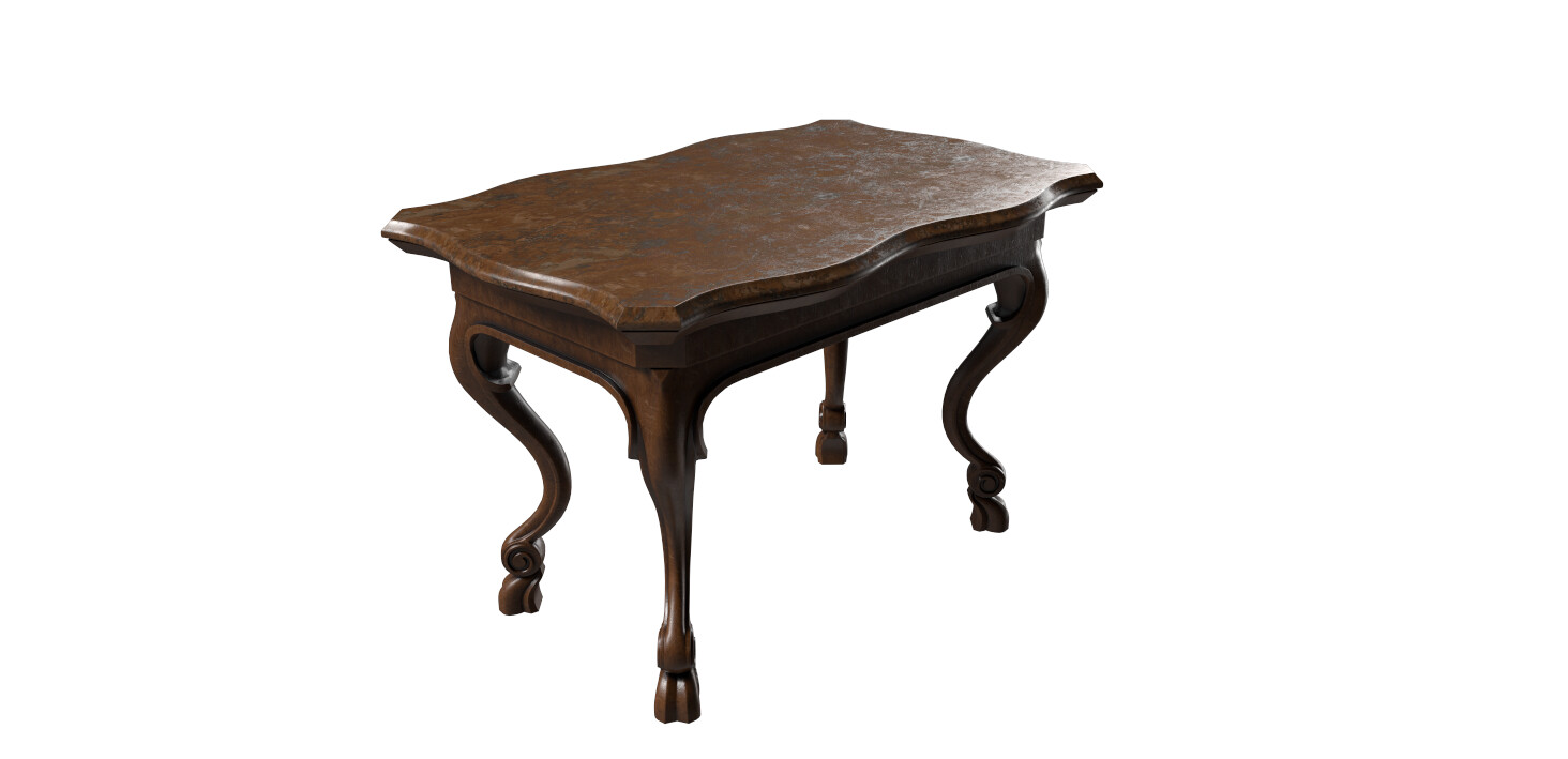 ArtStation - Baroque-style antique table