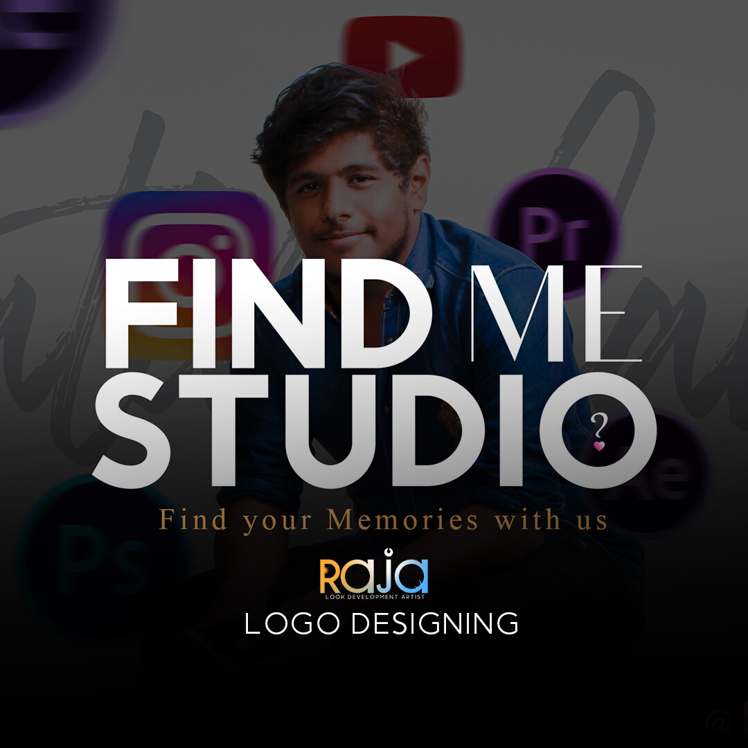 ArtStation - Find Me Studio I Logo Design I Raja .M