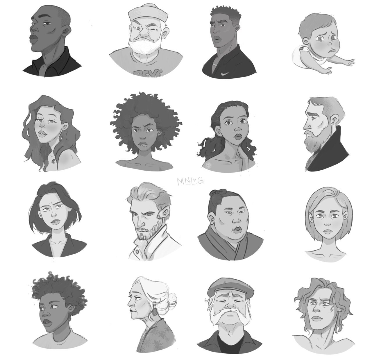 ArtStation - Models and faces (studies project)