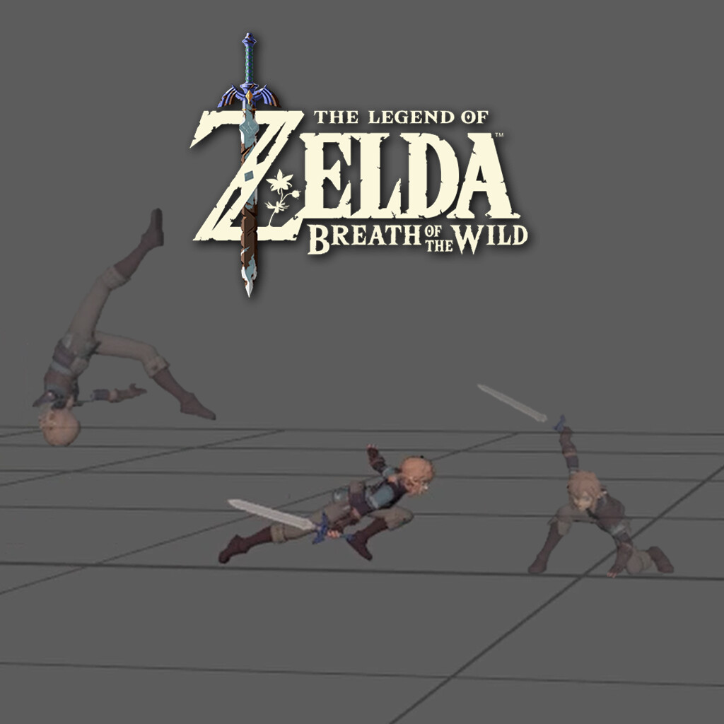 ArtStation - Zelda Breath of the Wild / Link's Acrobatic Combo Attack