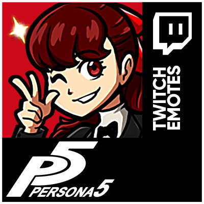 ArtStation - Persona 5 Kasumi Emotes (Commission for Twitch)
