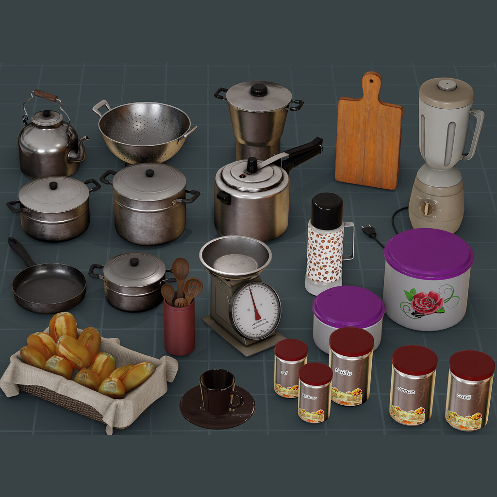 ArtStation - Brazilian Kitchen Props (realtime)