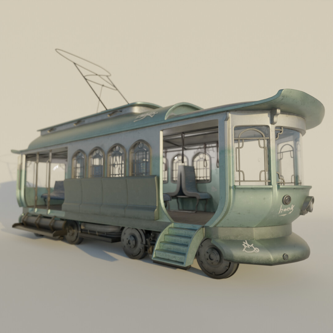 ArtStation - Retro Stylized Tram