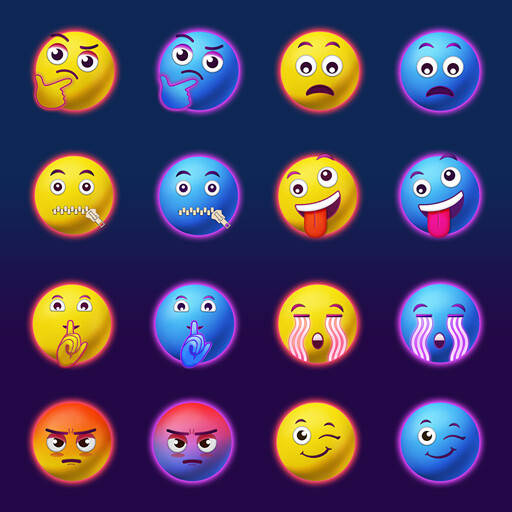 ArtStation - Set of emotes and background for Mind&Match puzzle boardgame