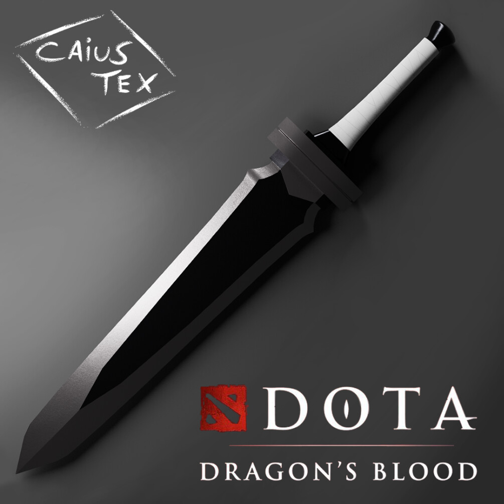 ArtStation - Davion Sword 3D - Dota Dragons Blood