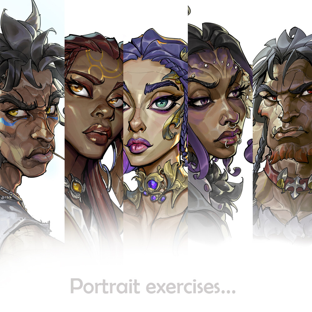 ArtStation - Portrait exercises