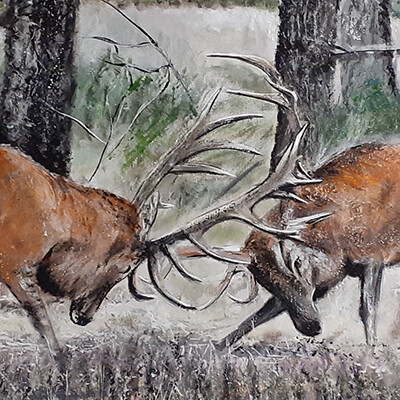 ArtStation - Deer Fighting
