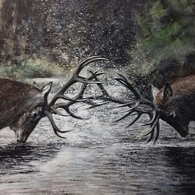 ArtStation - Deer Fighting (3)