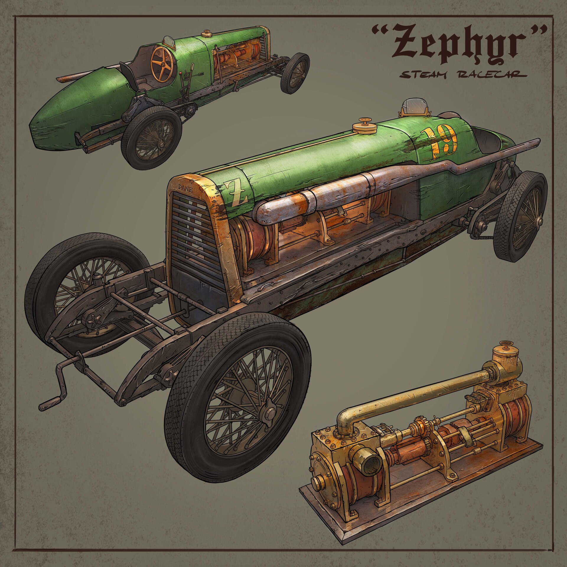 ArtStation - Zephyr - Steam Racer
