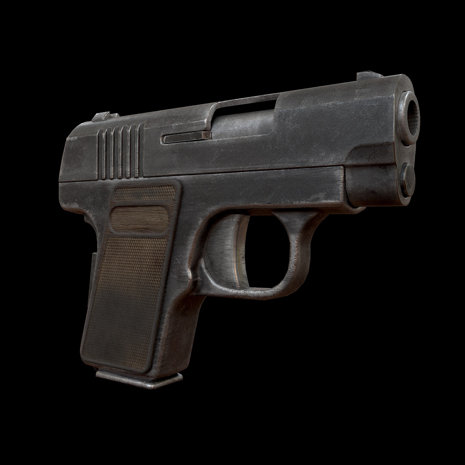 ArtStation - Low-poly pistol