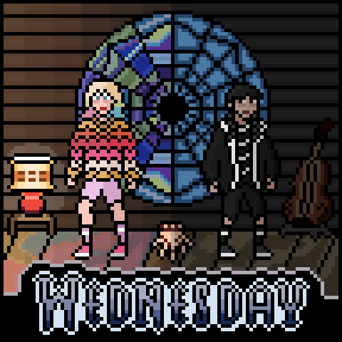 ArtStation - Wednesday And Enid Pixel Art