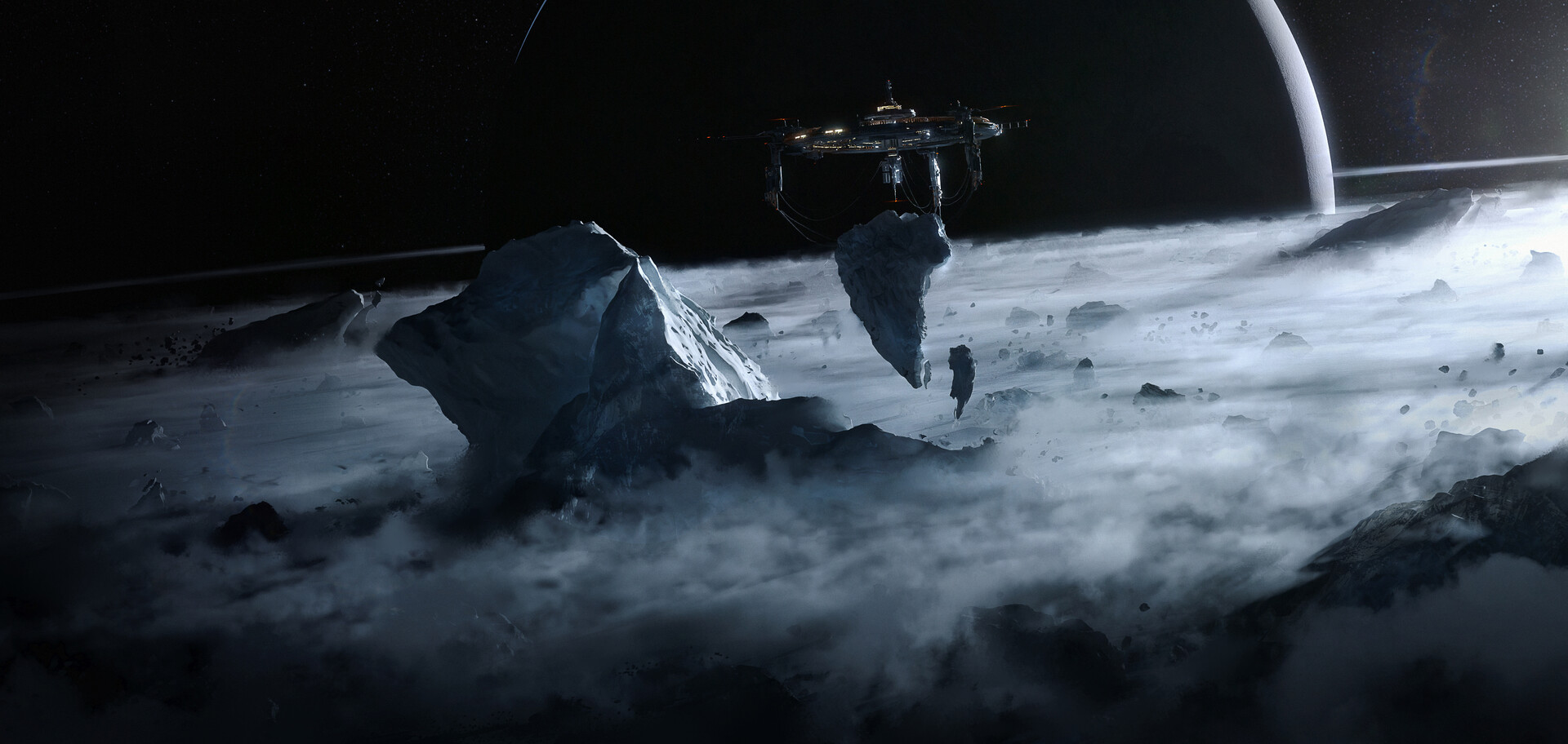 ArtStation - Ice Mining Space Station
