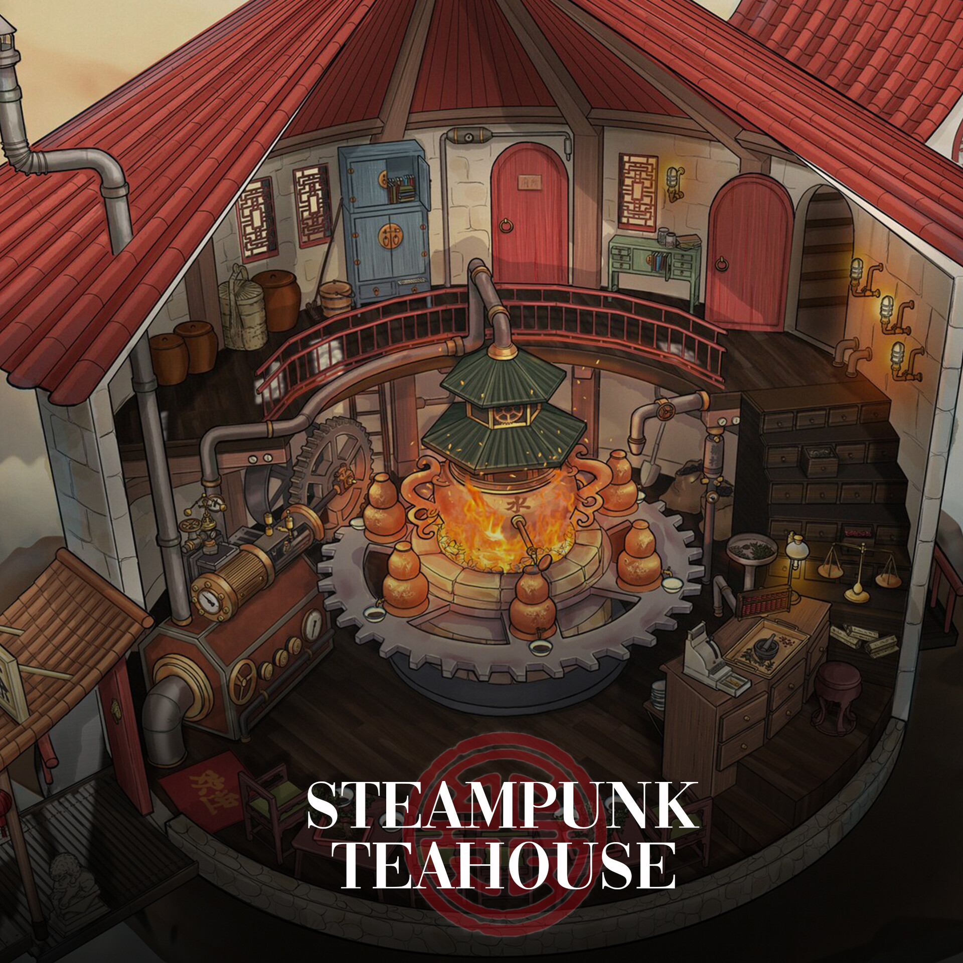 ArtStation - Steampunk Tea House