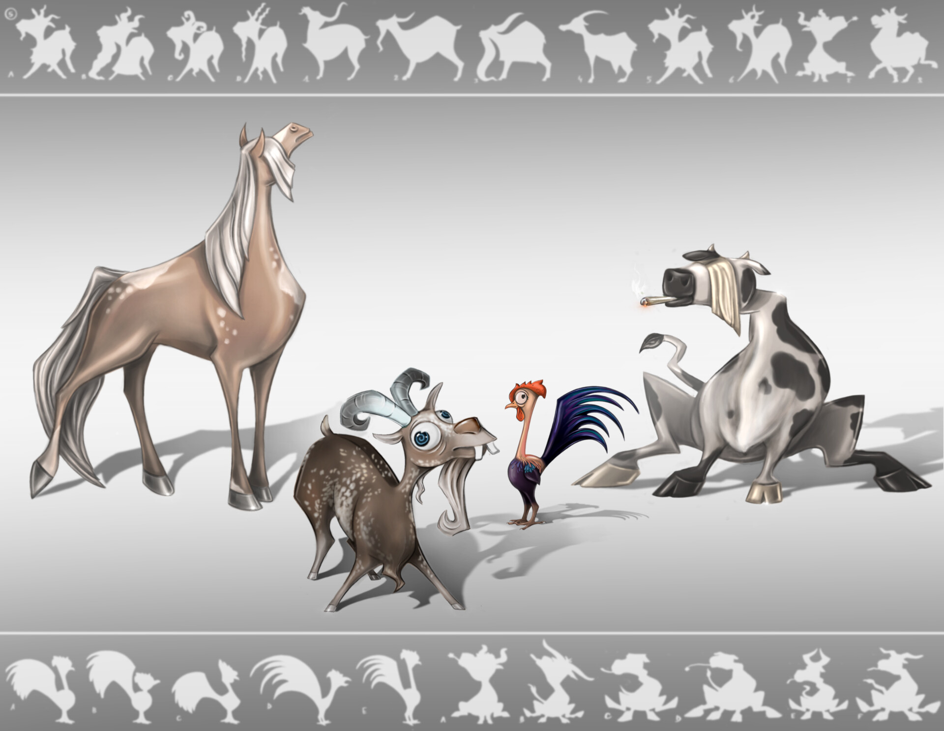 ArtStation - Crazy farm animals