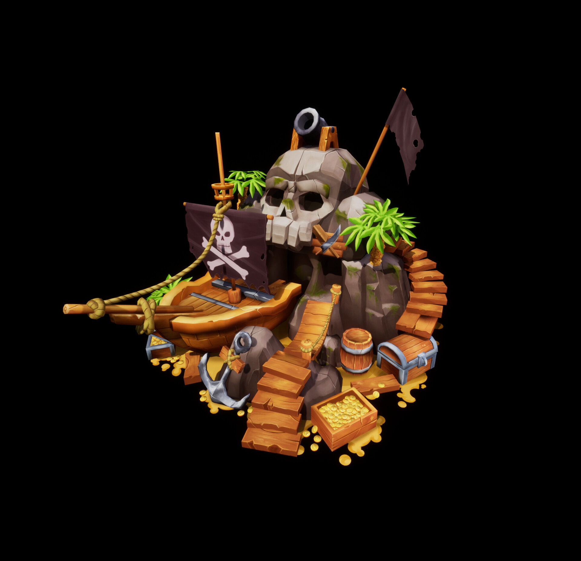 ArtStation - Handpainted 3D - Treasure Island