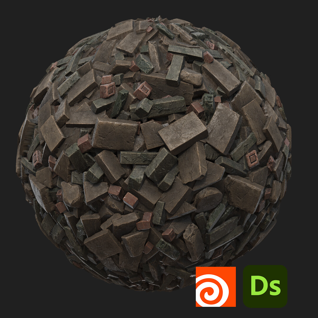 ArtStation - Tileable Rubble Material