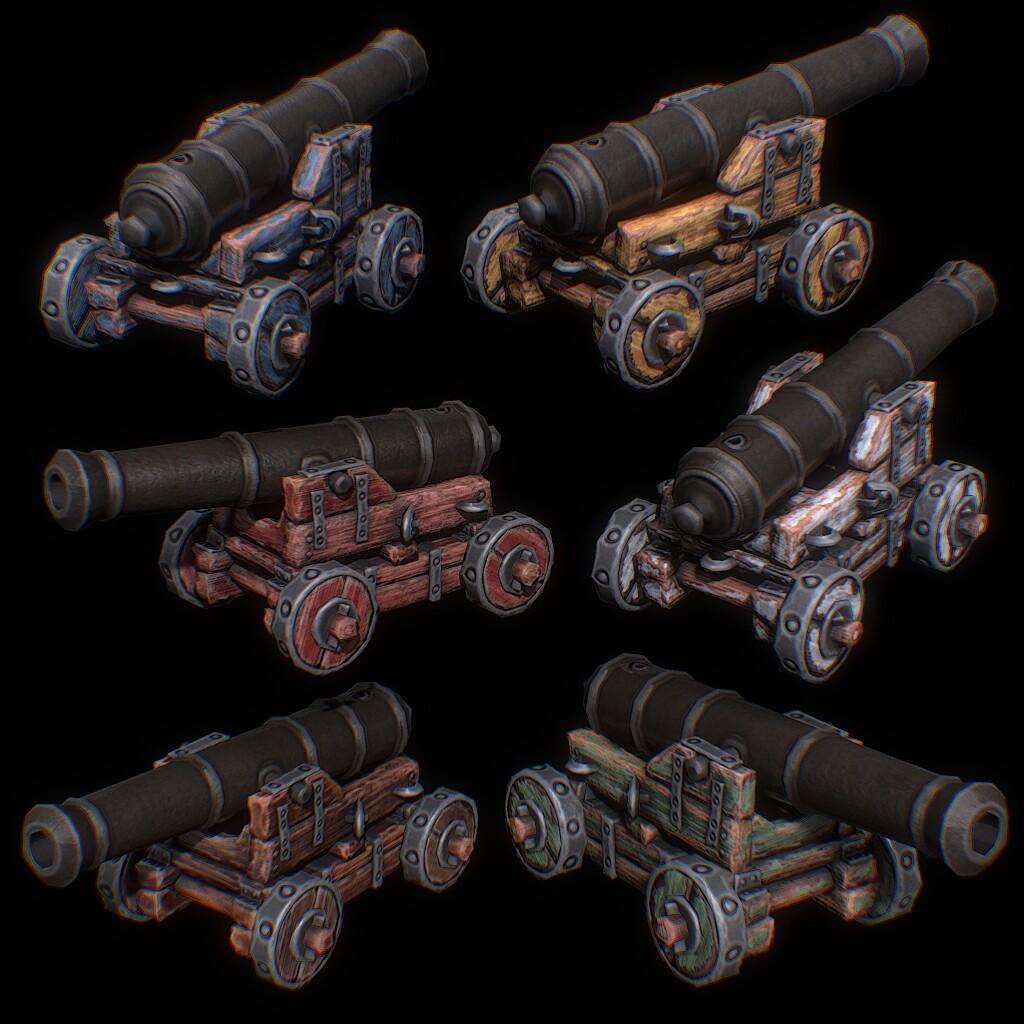 ArtStation - 9 Pounder Gun 1 - ALL COLOR