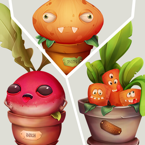 ArtStation - Vegetable monsters