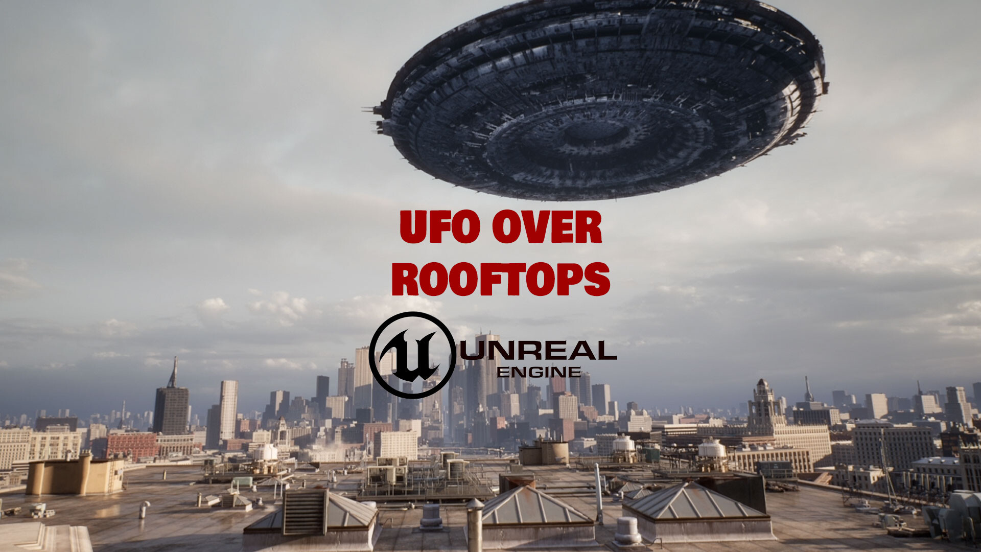 ArtStation - UFO FLY-BY Over Rooftop
