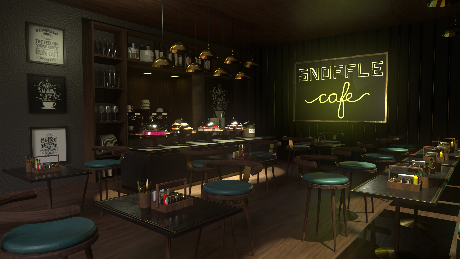 ArtStation - Cafe Interior