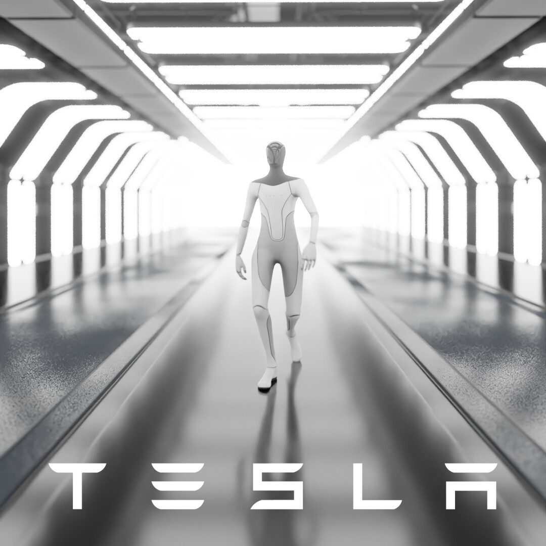 ArtStation - Tesla Bot Animation Mockup for CIIE