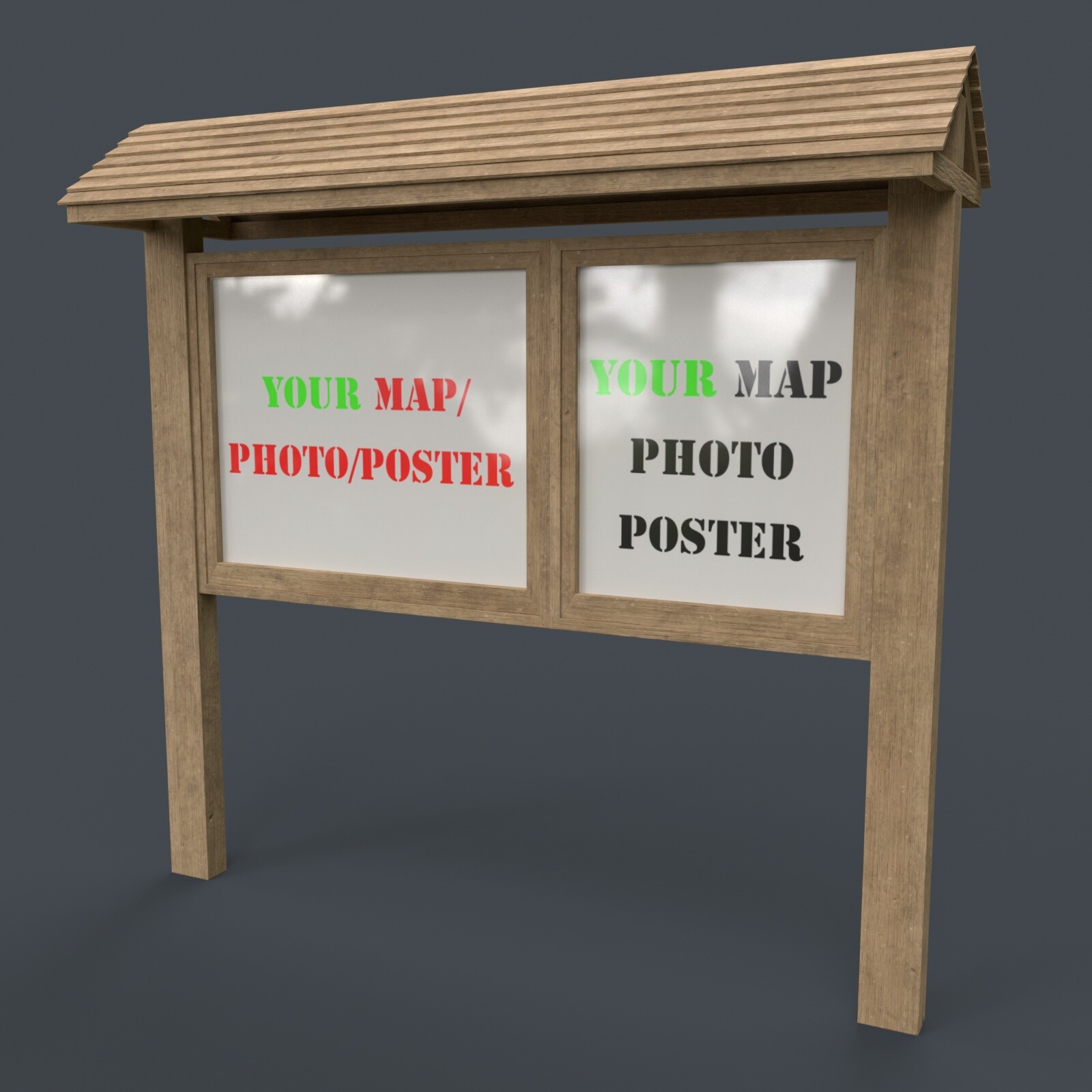 ArtStation - PBR Outdoor Wooden Notice Board A