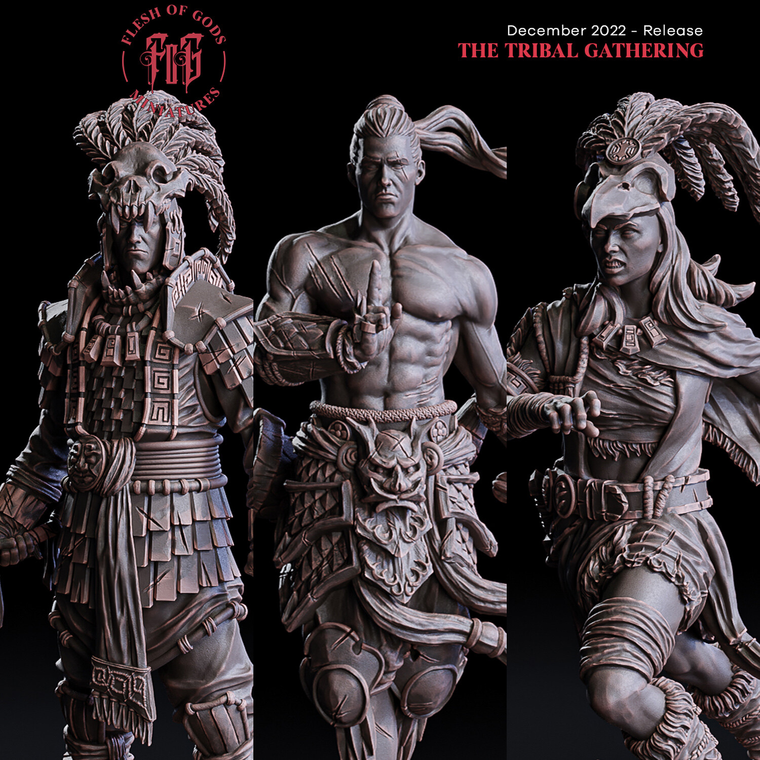 ArtStation - Todor - Human Monk / Tribal Warriors - For Flesh of Gods ...