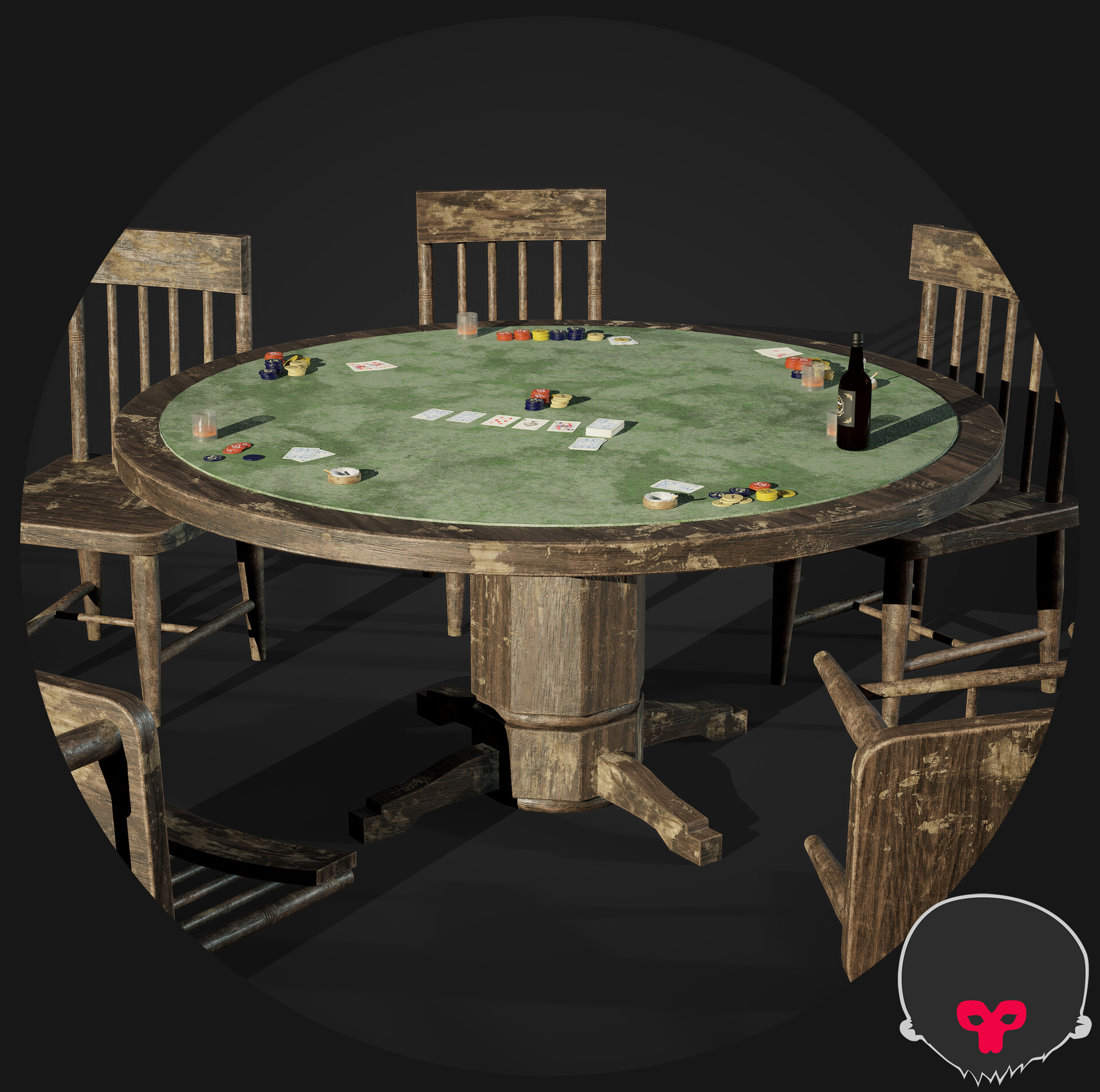 ArtStation - Wild West Poker Table