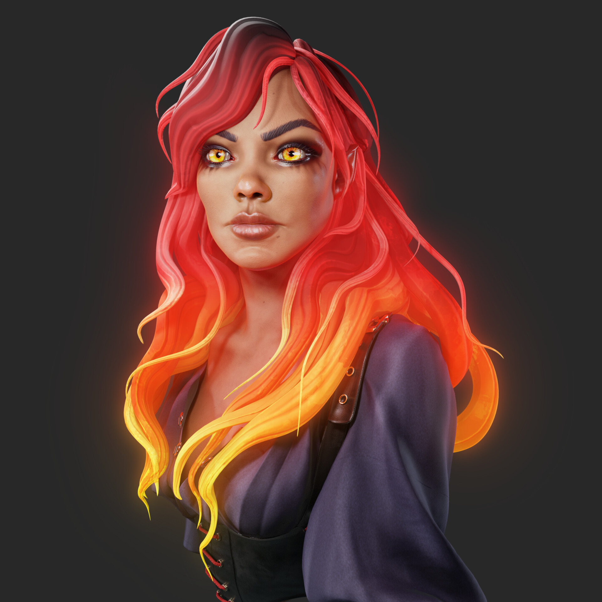 ArtStation - Nefrit - The Fire Genasi