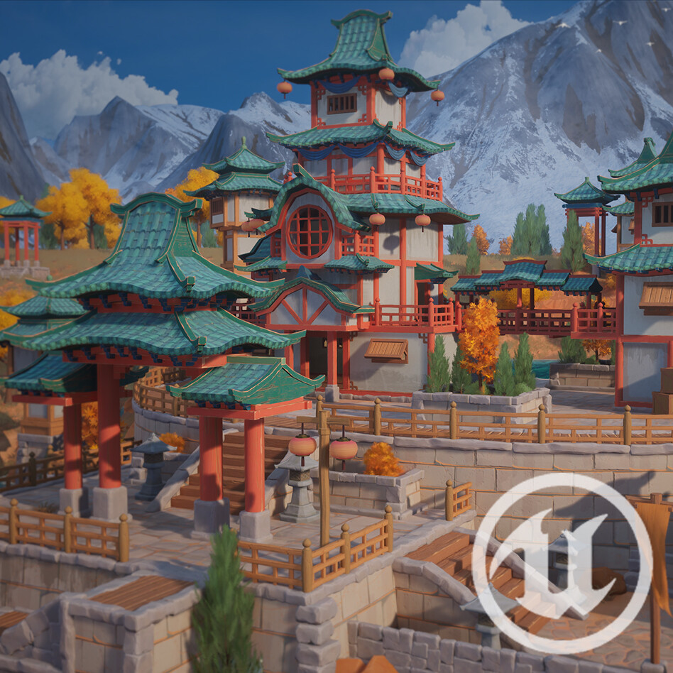 ArtStation - Stylized Chinese style island