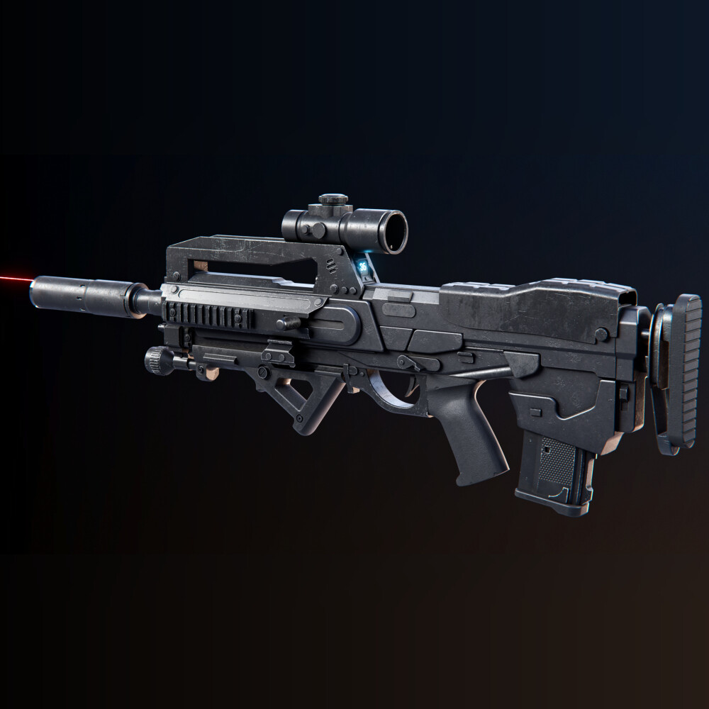 ArtStation - BxR-55 Battle Rifle - Tactical Variant