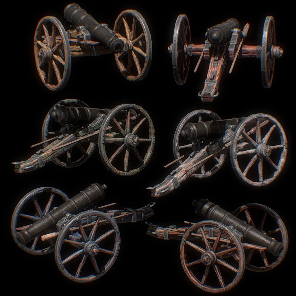 ArtStation - 9 Pounder Gun 2 - ALL COLOR