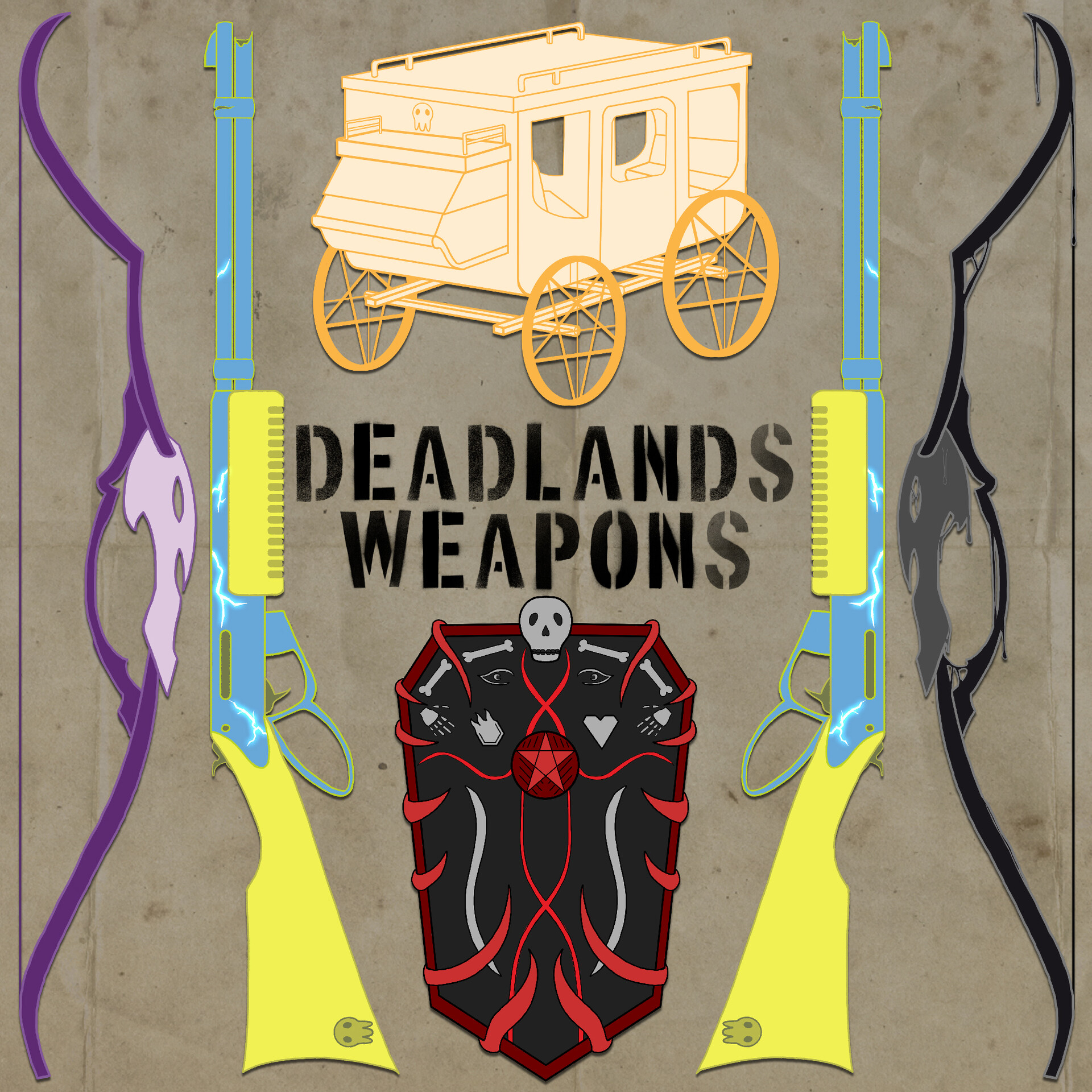 ArtStation - Deadlands Weapons
