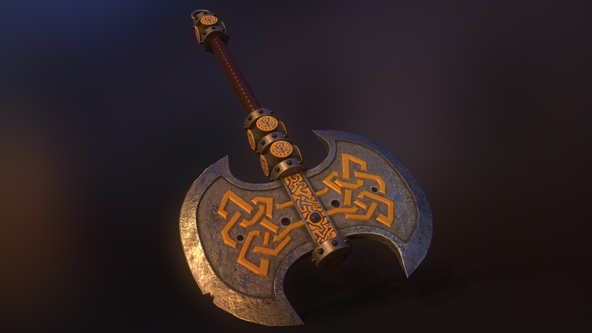 ArtStation - Warhammer Dwarven Axe - Game Ready