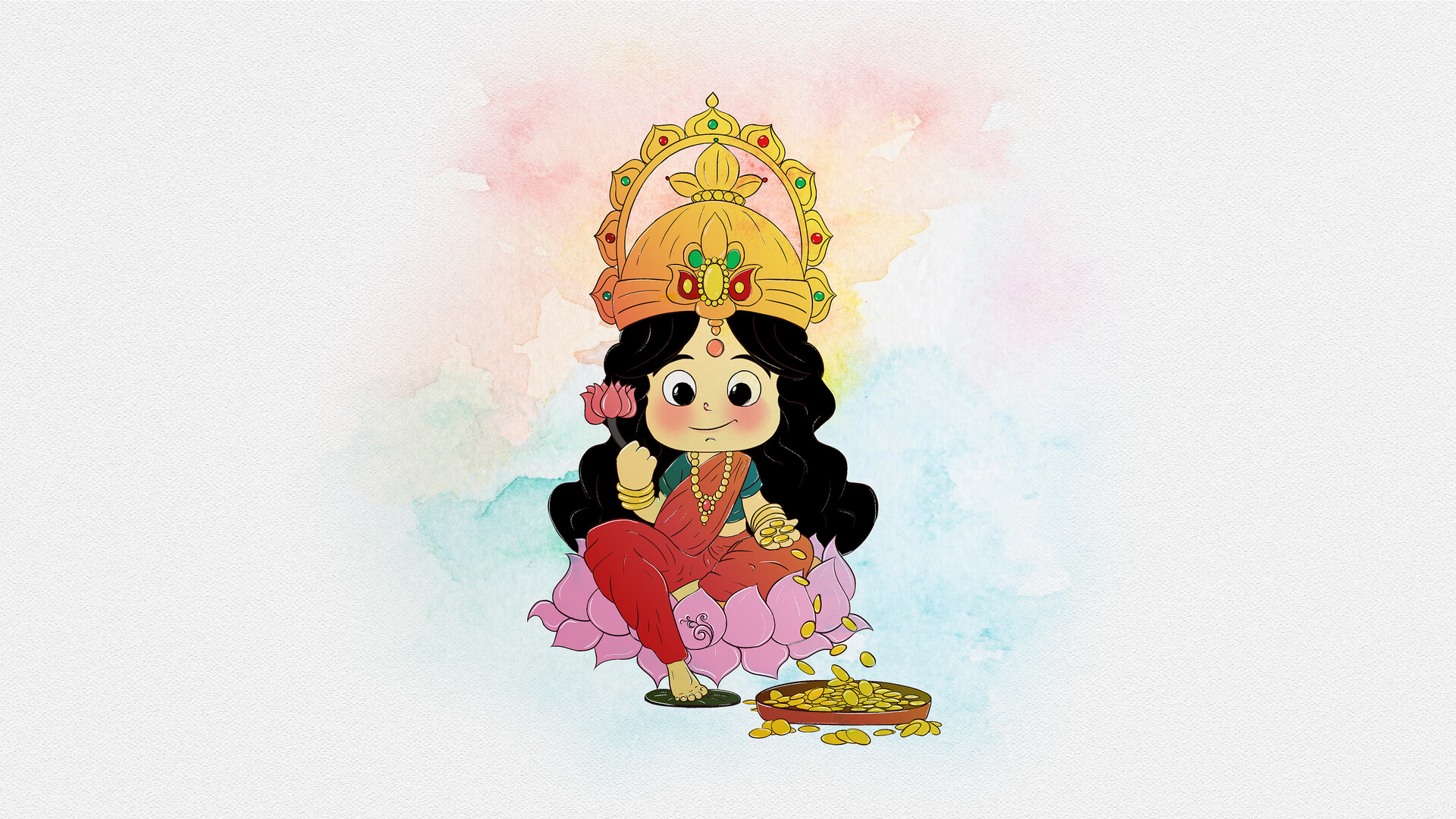 ArtStation - Toon God Illustrations : Maa Lakshmi