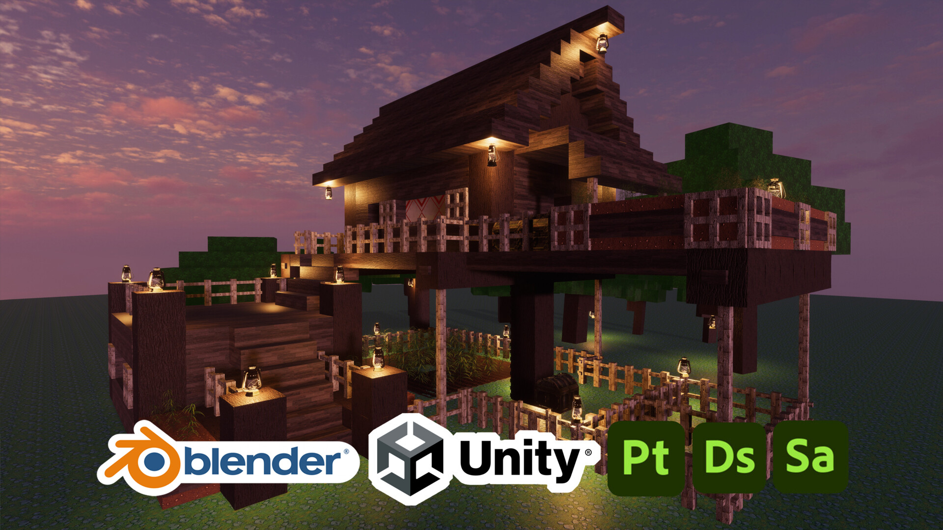 ArtStation - Minecraft House Retextured