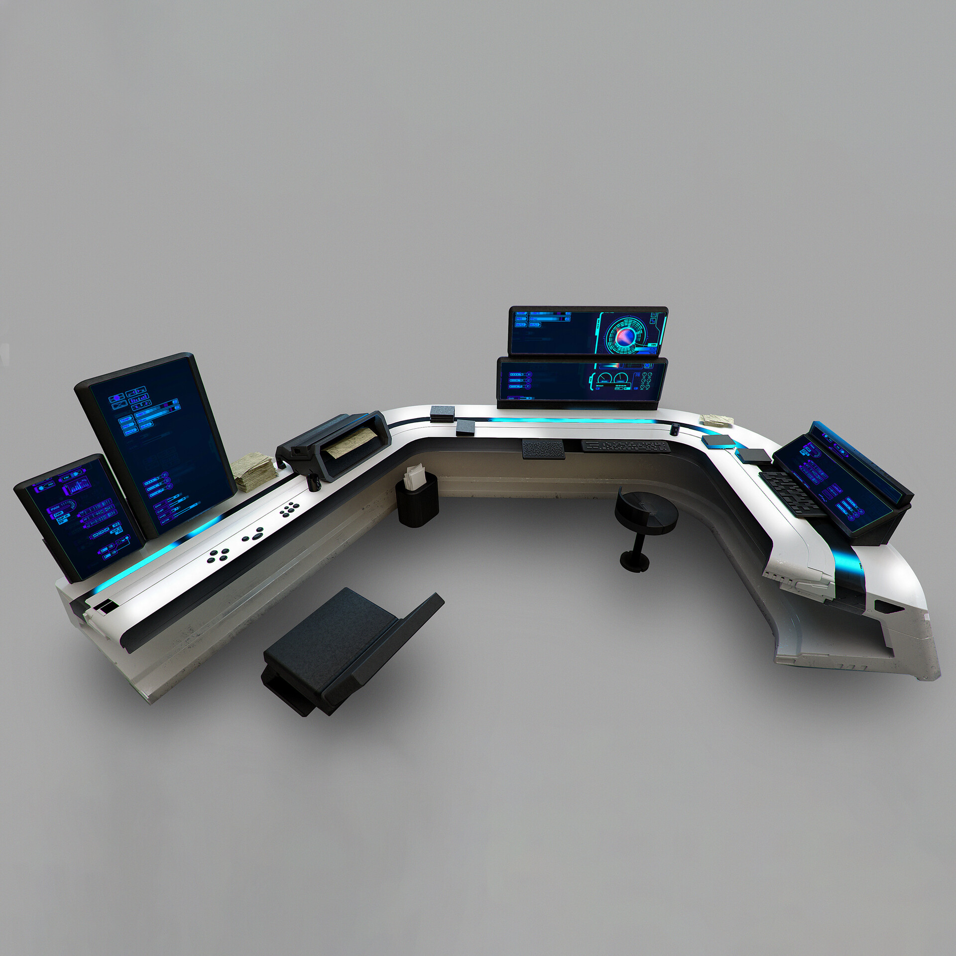 ArtStation - Desk design for "The Police station" project